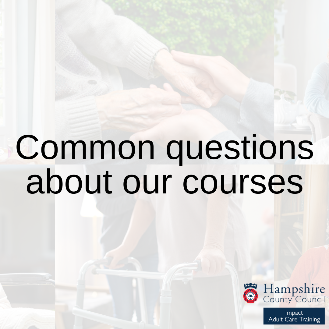 Common questions about our courses – Hampshire County Council Shop